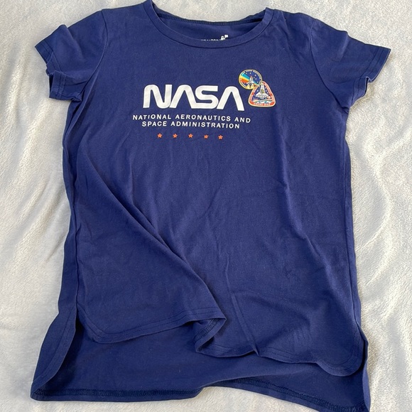 Buzz Aldrin | Shirts & Tops | Nasa Logo Blue Tee Size Kids Large | Poshmark